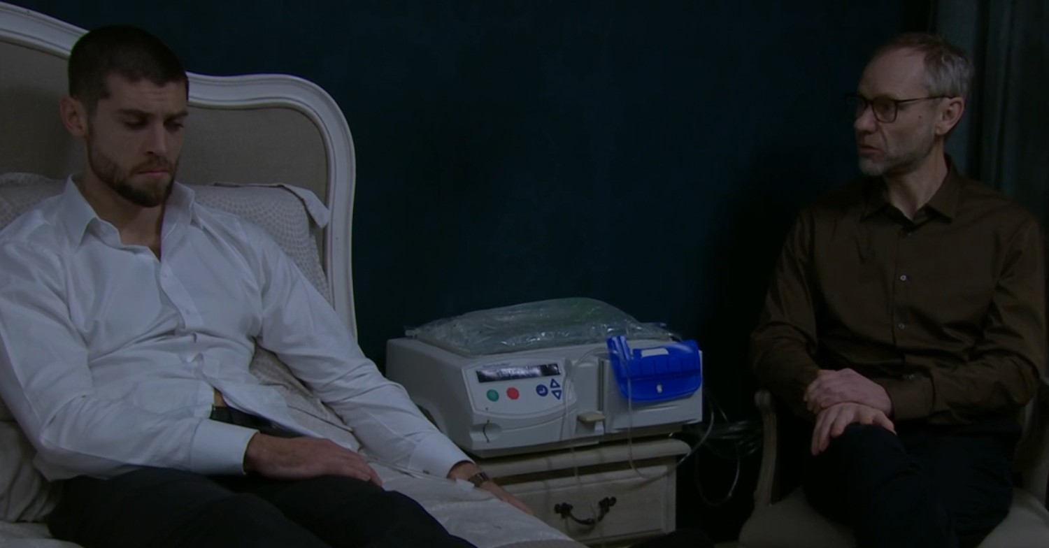 Dr Crowley drops huge hint he is Kim Tate's new man Eddie in Emmerdale